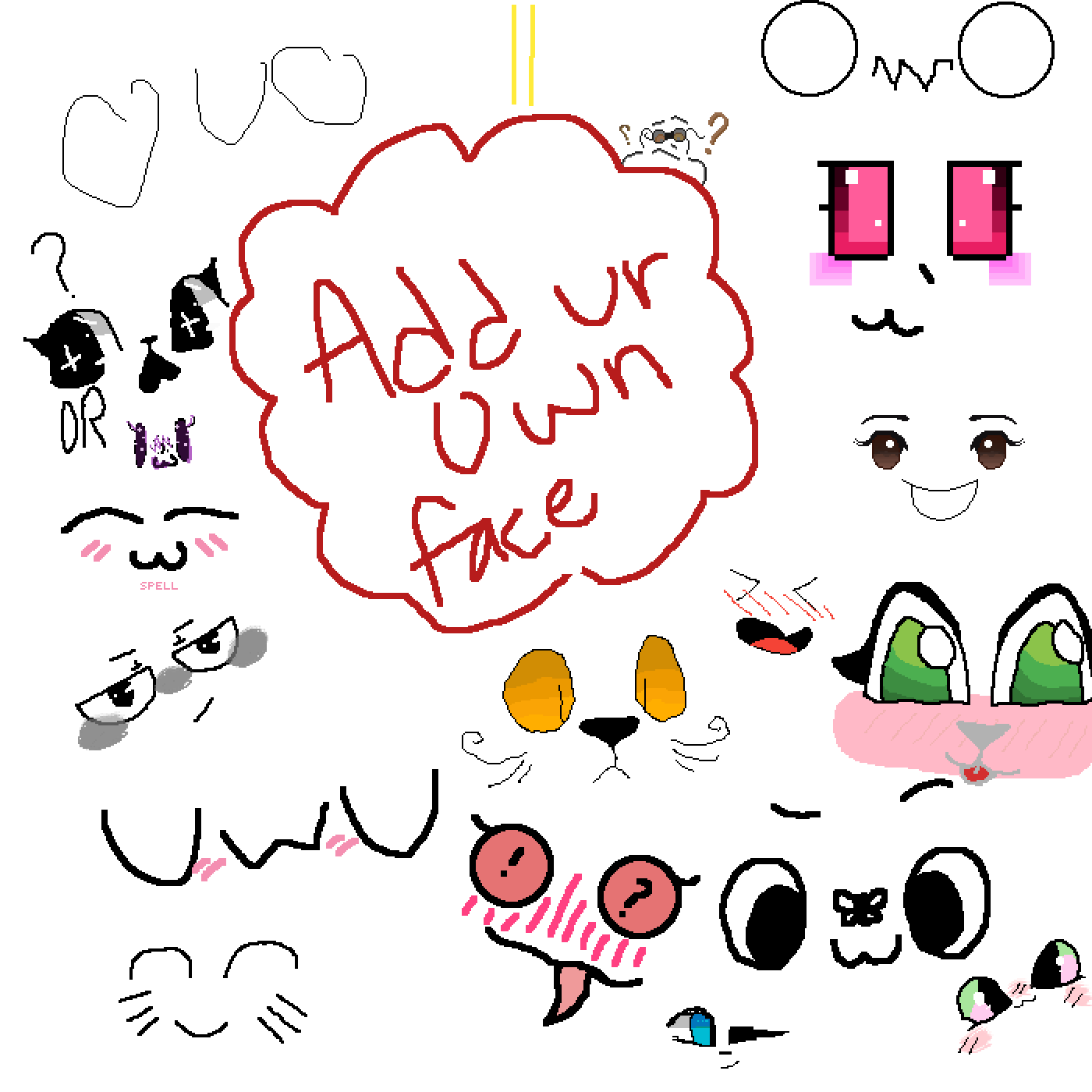 Editing Add your own face - Free online pixel art drawing tool - Pixilart