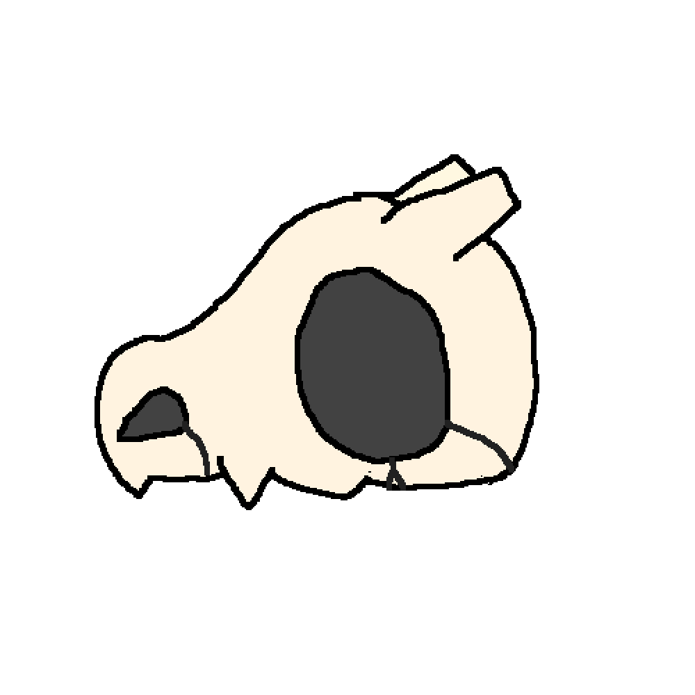 Pixilart - 2D Cubone Skull by Teal-Raccoon