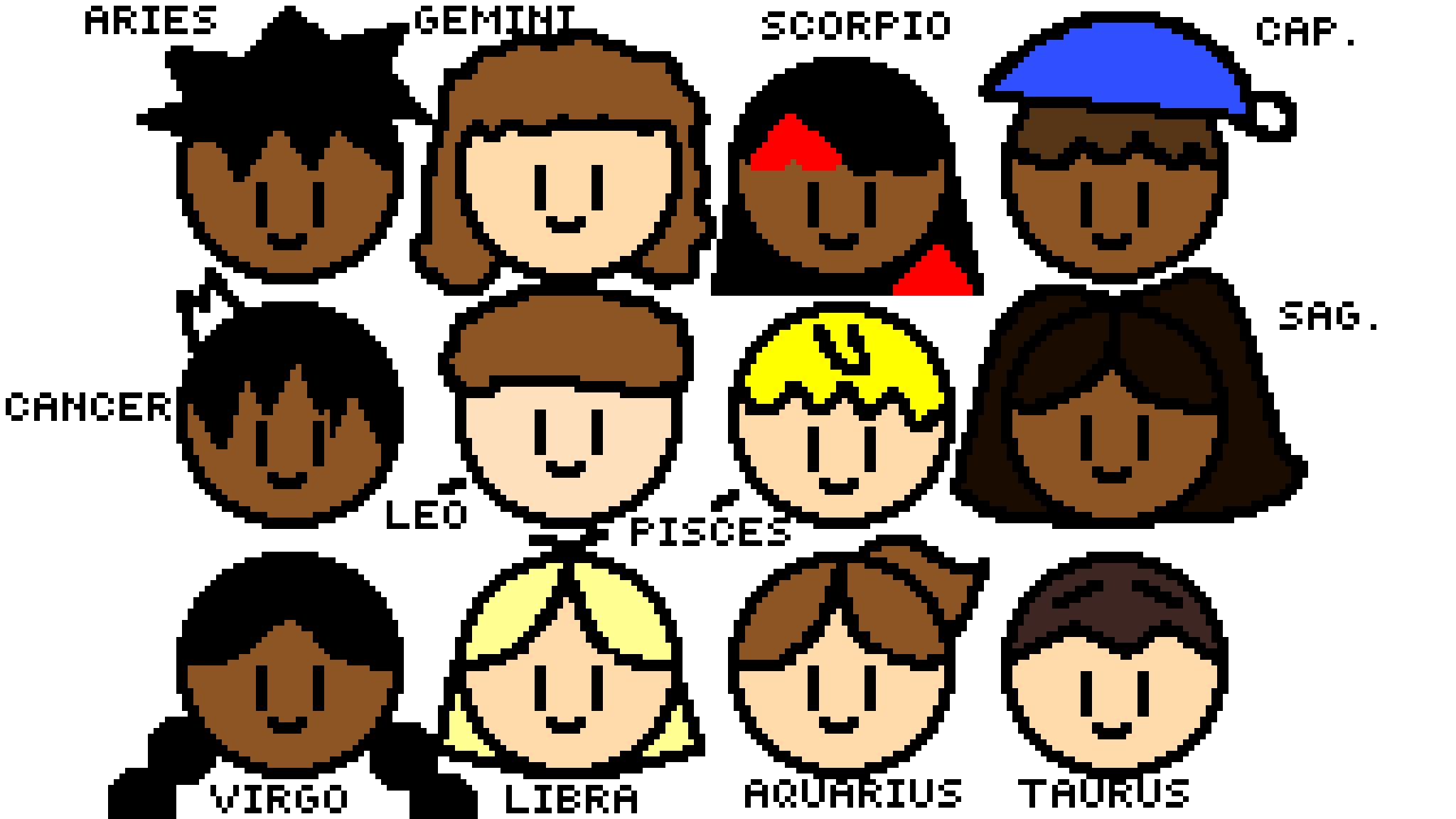 Zodiac signs drawings as humans 60 photos - Astrologytoyou.com