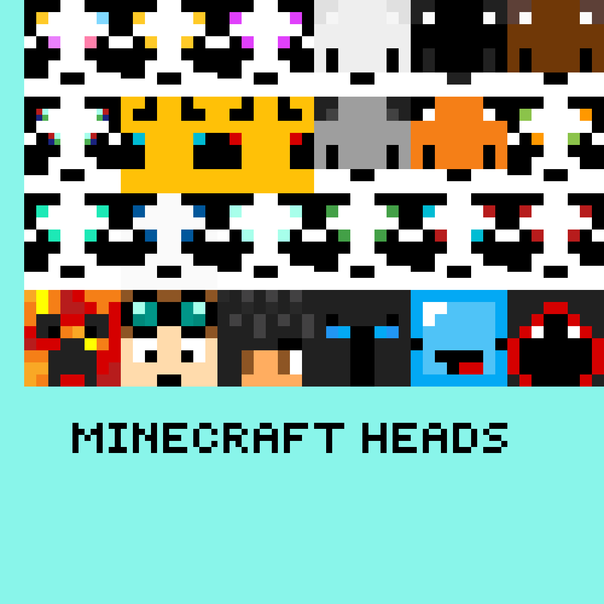 Pixilart - minecraft heads by lil-trans-child