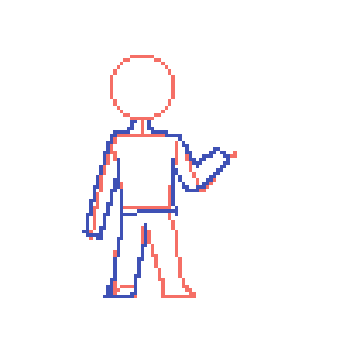 Pixilart - Pixel Person Draft by Wildpaw1