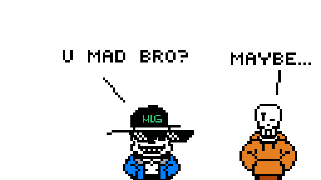 Editing MLG Sans Vs Underswap Papyrus - Free online pixel art drawing ...