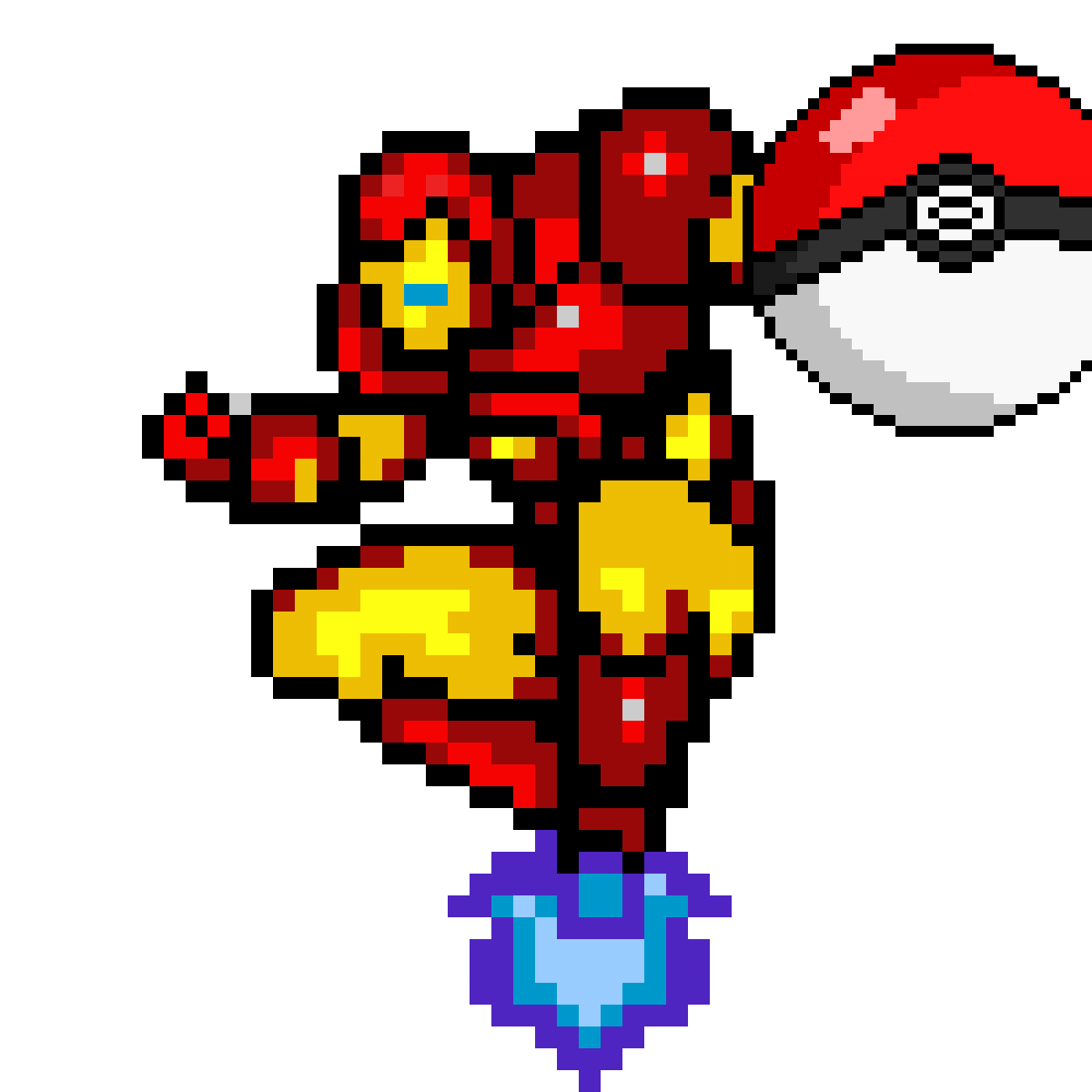 Editing Iron man the Pokémon trainer - Free online pixel art drawing ...