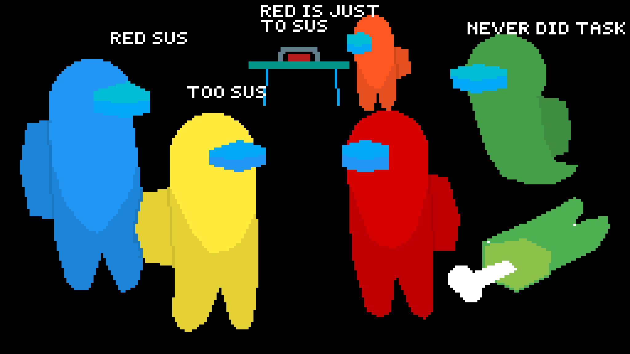 Pixilart - Red is being WAY too Sus by Blixer-noir-boi