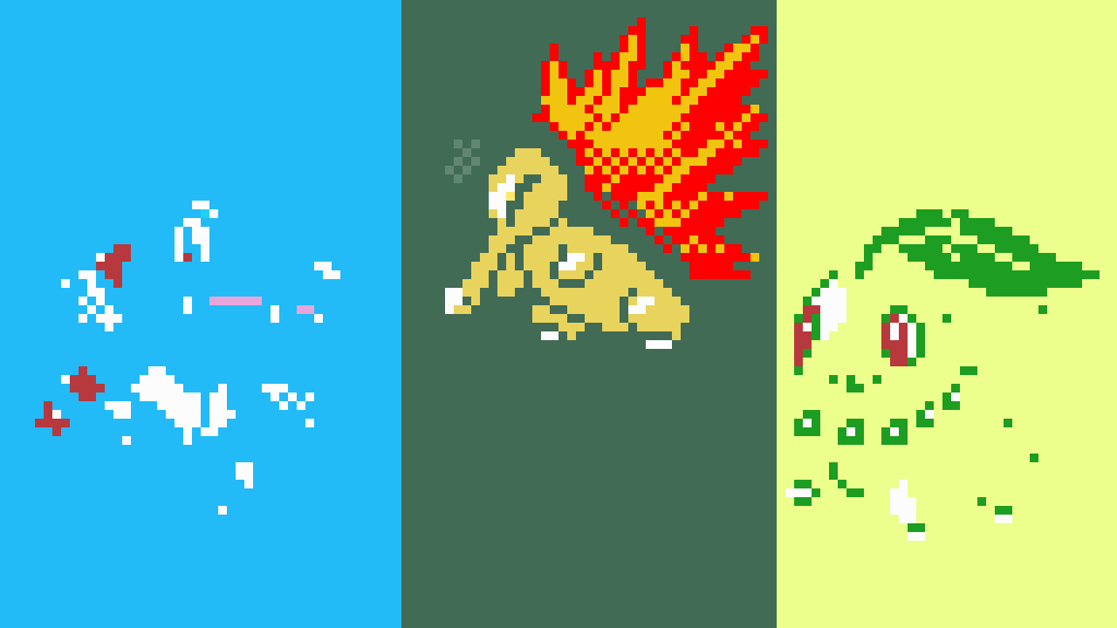 Pixilart - Generation II Starters Wallpaper by XplosiveMushrm