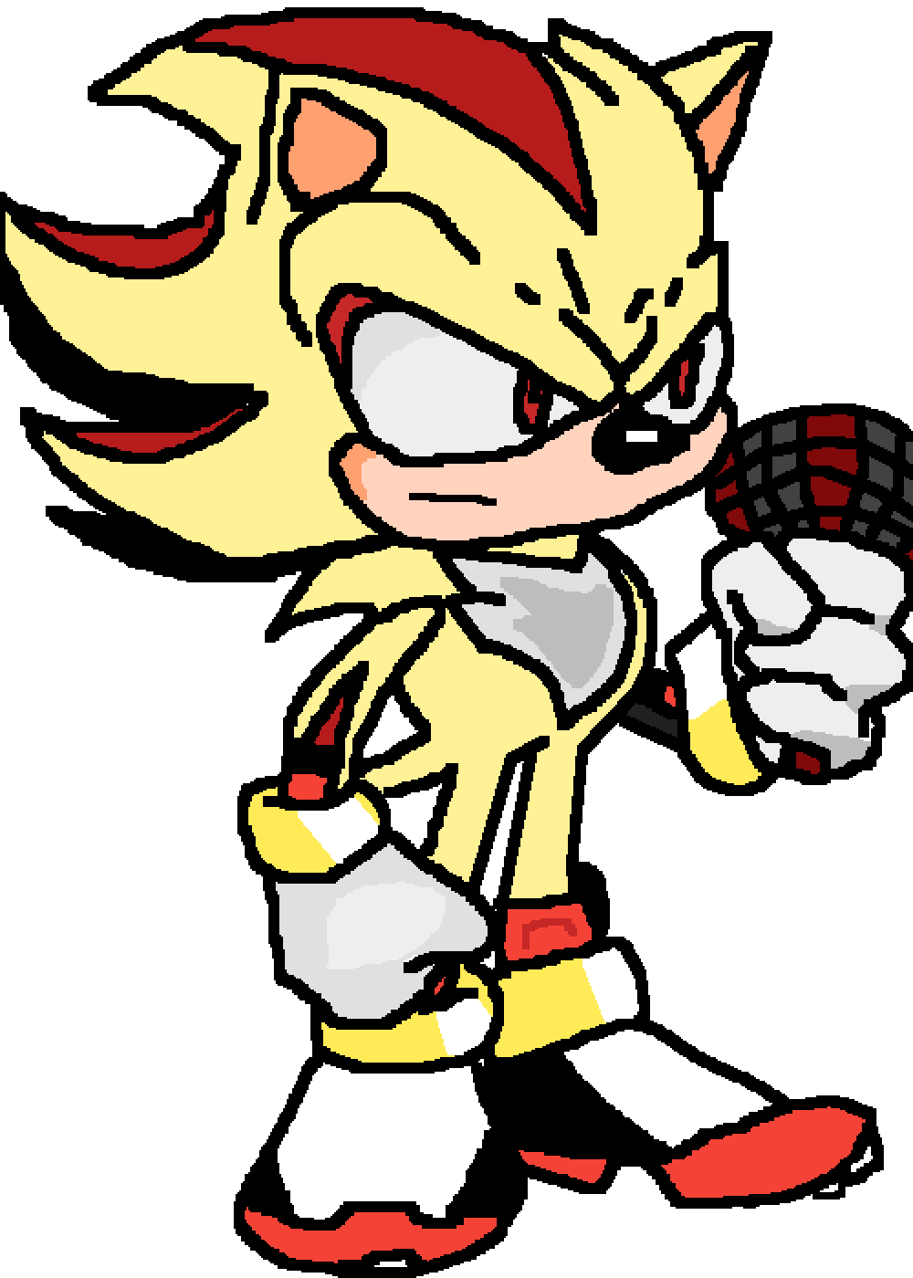 Pixilart - super shadow by Glitched-artist