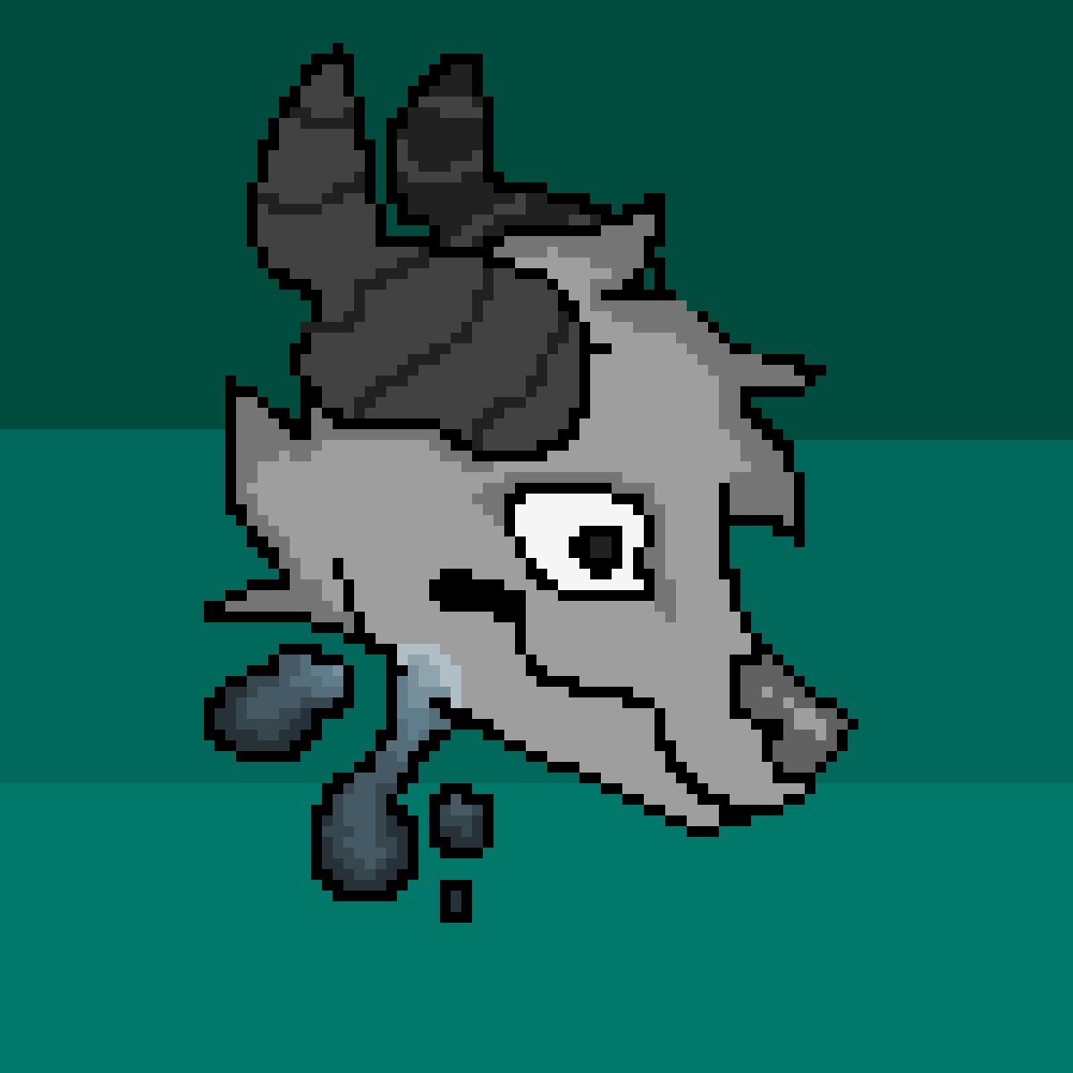 Pixilart - Headless Horned Wolf by Zenkoii