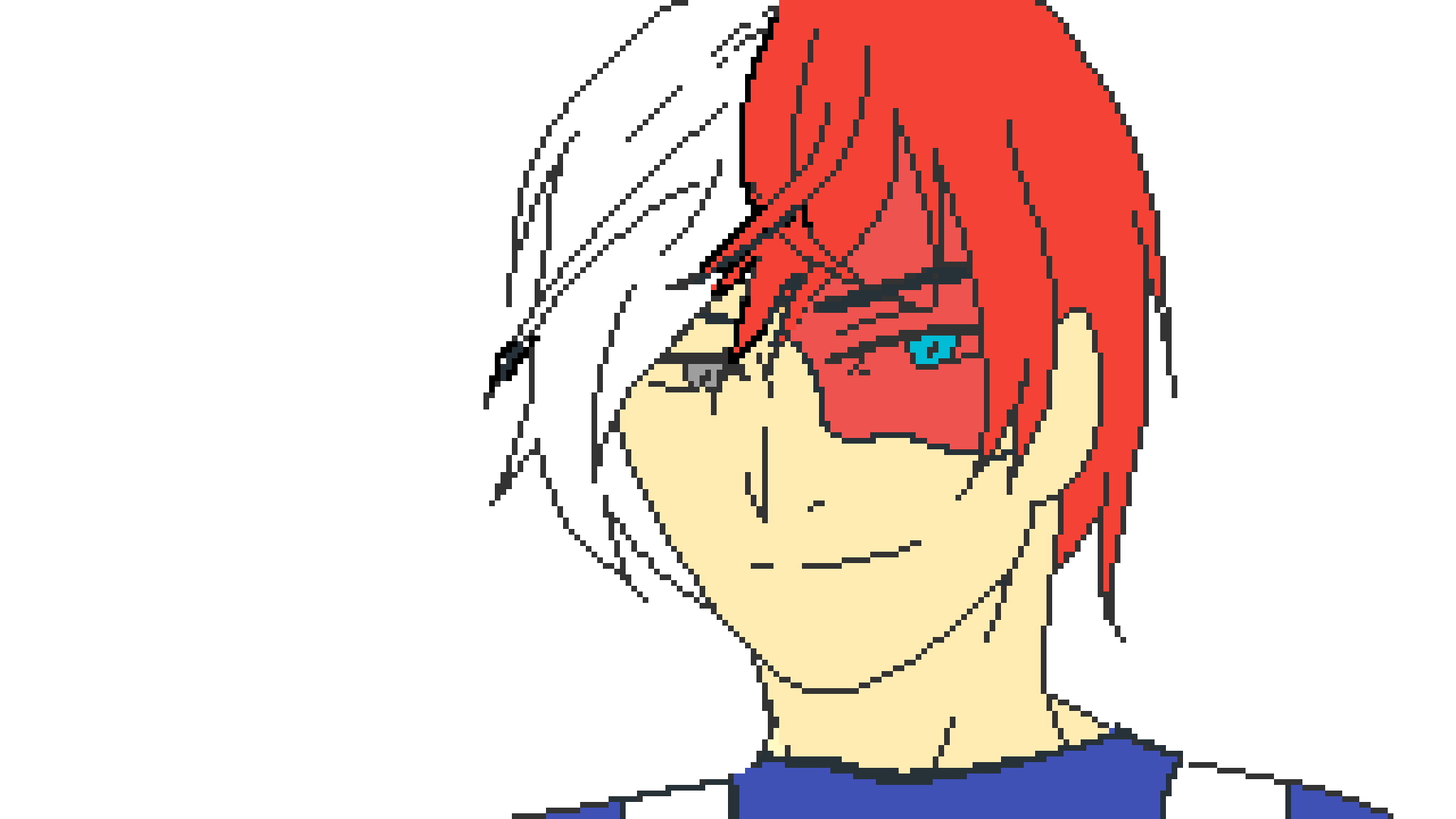 Editing Shoto Todoroki - Free online pixel art drawing tool - Pixilart