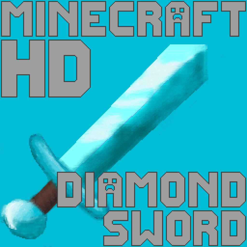 Pixilart - MINECRAFT HD DIAMOND SWORD by M10dopixels