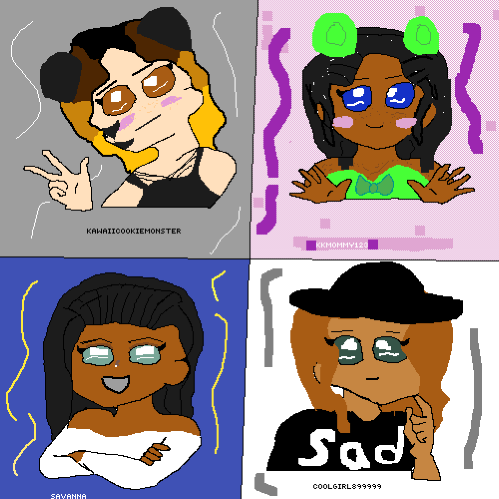 Editing More Friends - Free online pixel art drawing tool - Pixilart