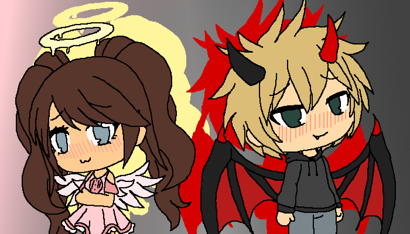 Pixilart - Angel x Devil by Jenna-Benna