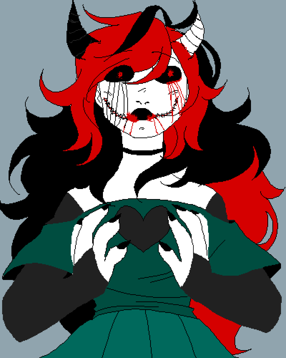 Editing My OCs demon form - Free online pixel art drawing tool - Pixilart