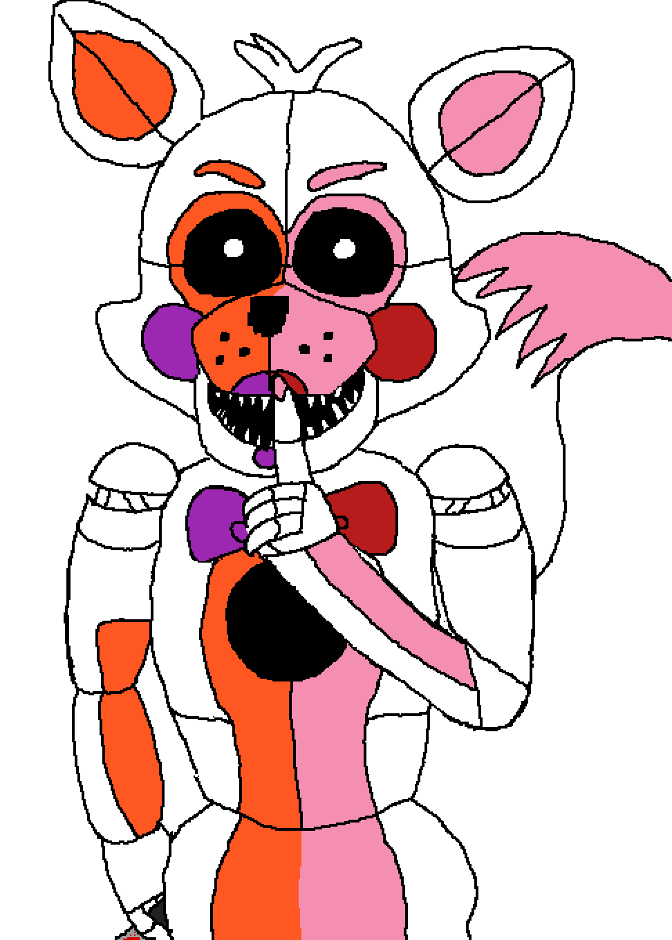 Pixilart - ft foxy and lobit fution by MhaYanagi