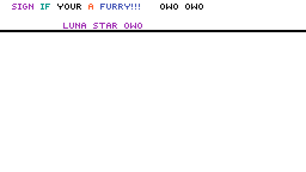 Editing sign if your a furry !!! 0w0 - Free online pixel art drawing ...