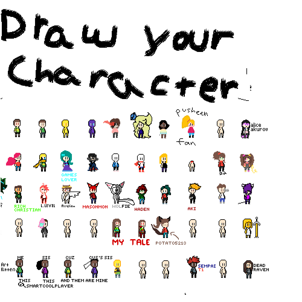 Editing the gangs all here! - Free online pixel art drawing tool - Pixilart