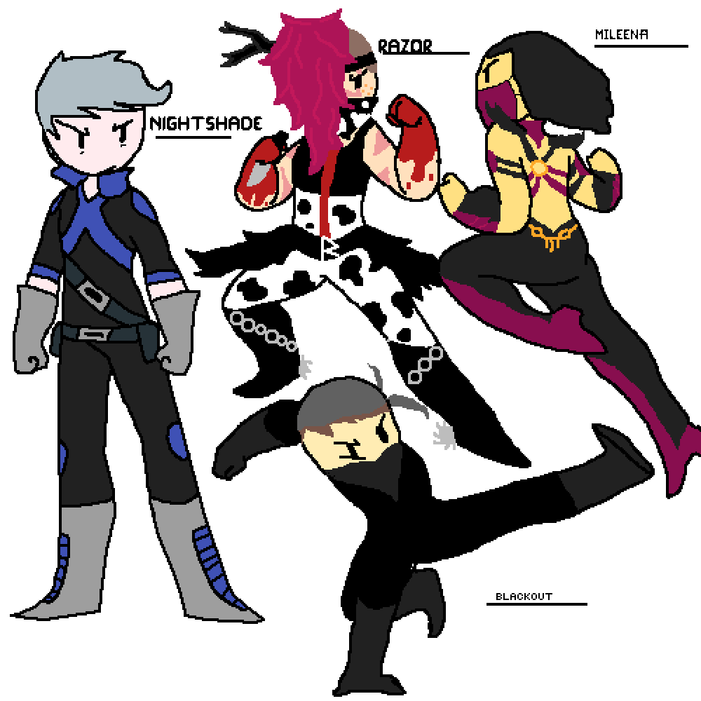Editing mileena from mortal combat - Free online pixel art drawing tool ...