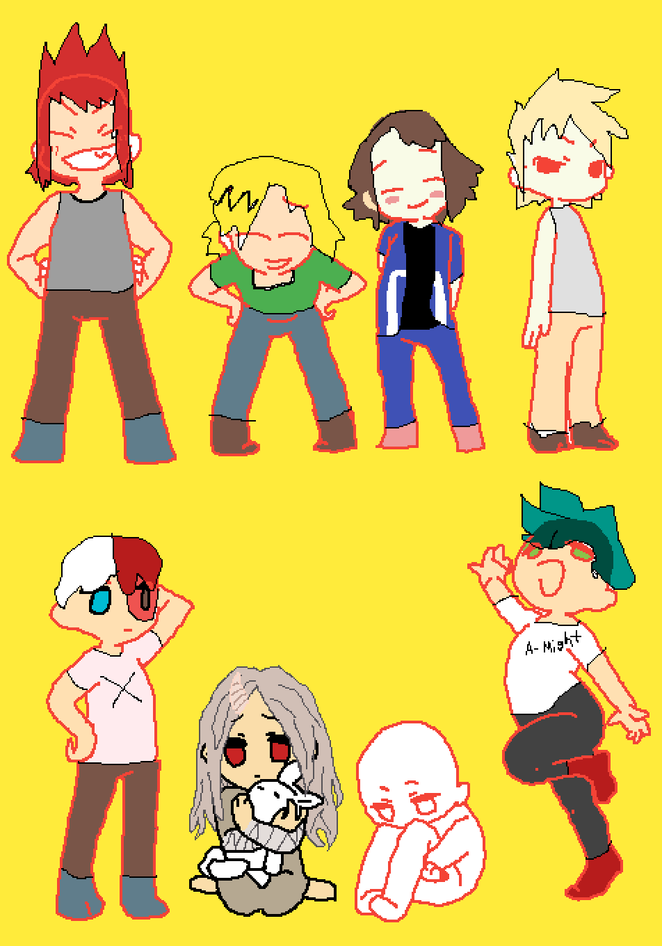 Editing Bnha Collab - Free online pixel art drawing tool - Pixilart