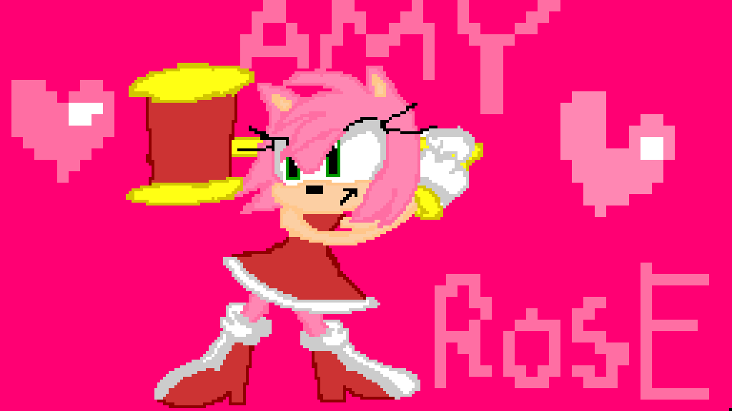 Editing Amy Rose Piko Hammer! - Free online pixel art drawing tool ...