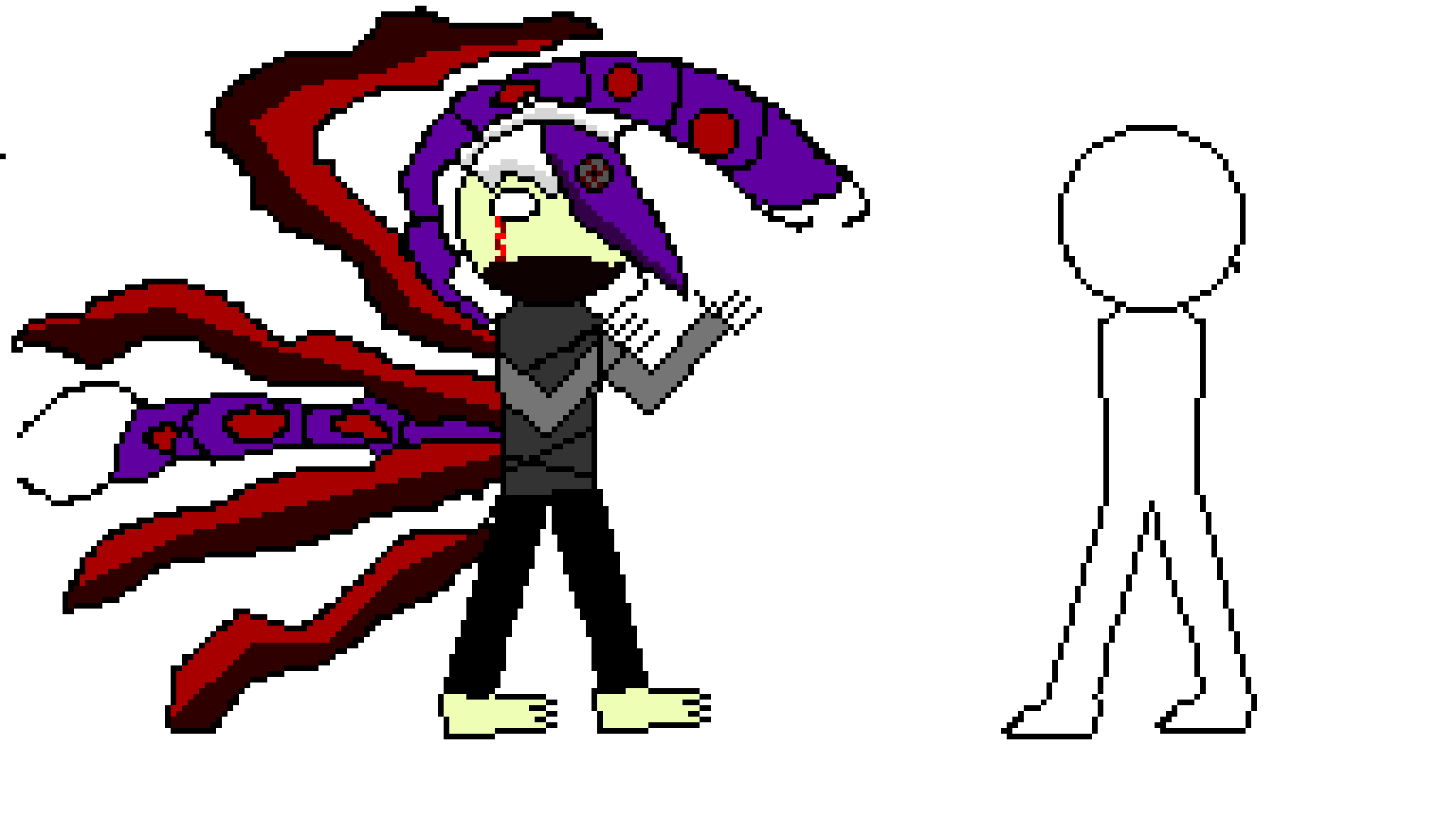 Editing Tokyo ghoul - Free online pixel art drawing tool - Pixilart