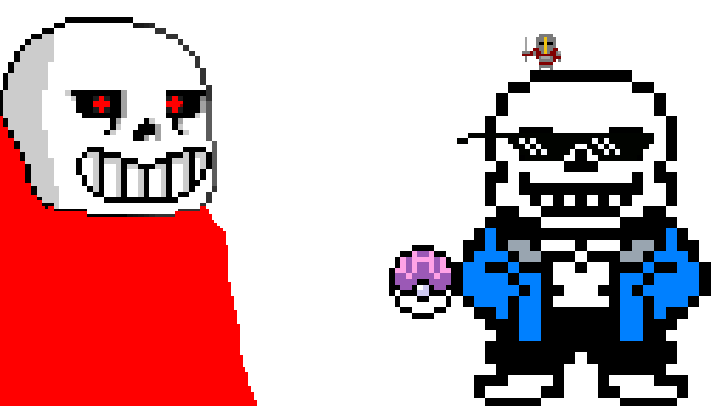 Pixilart - evil sans vs mlg sans by Anonymous