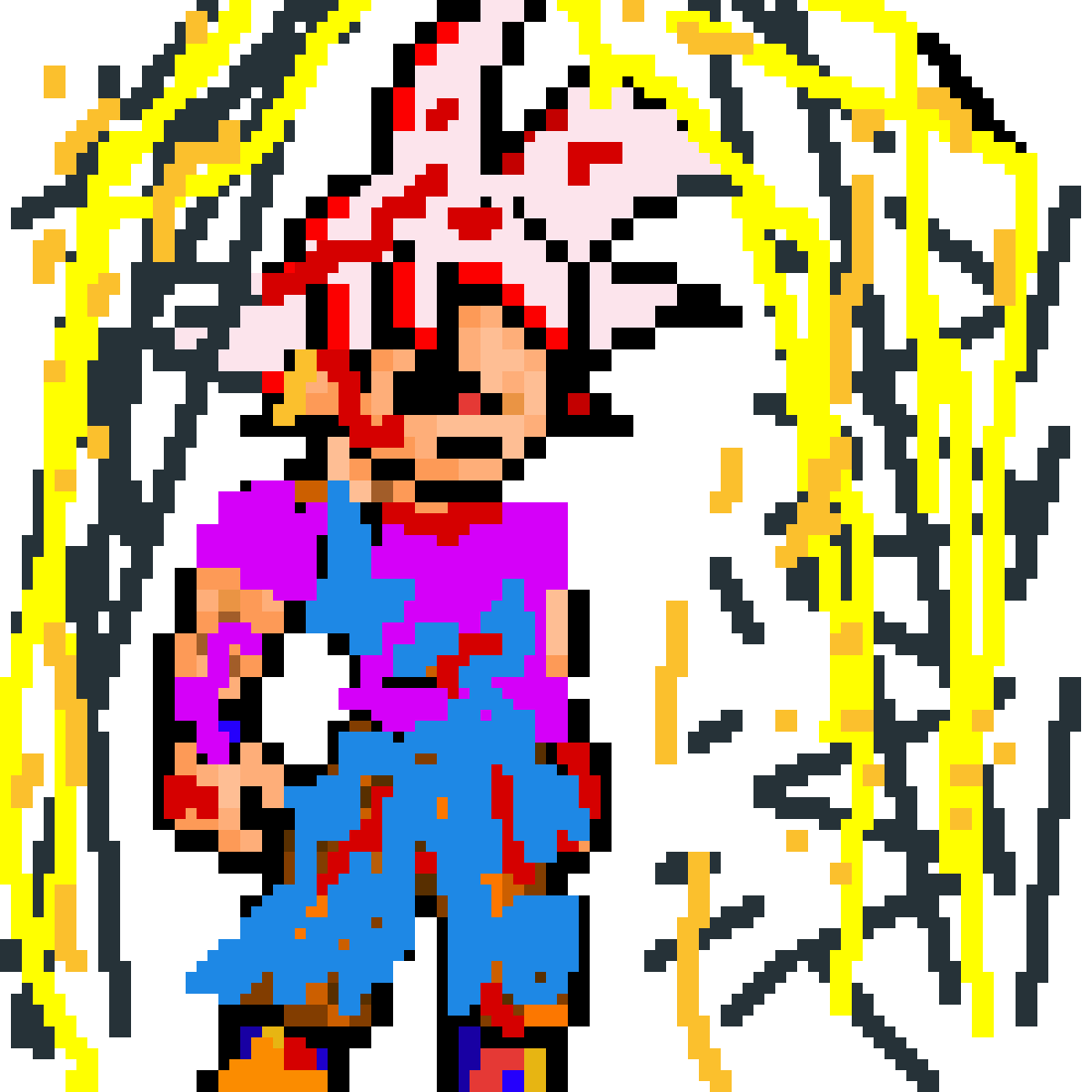 Editing goku .e.x.e. - Free online pixel art drawing tool - Pixilart