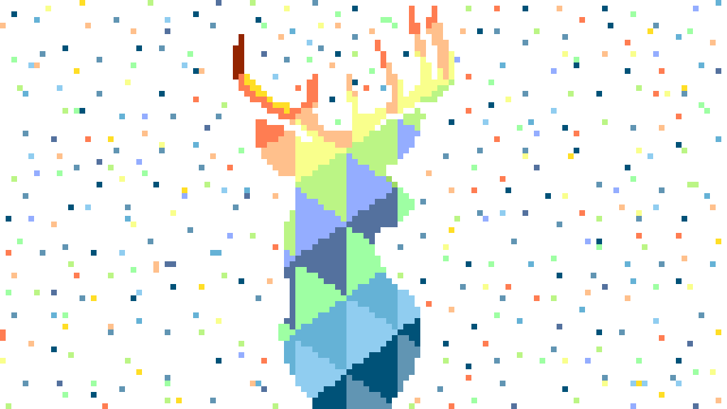 Pixilart - Rainbow Deer by xXMysteriousXx