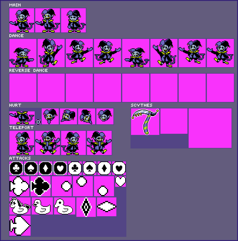 Pixilart - Custom Jevil 2 Sprite Sheet by ThatBratCohen