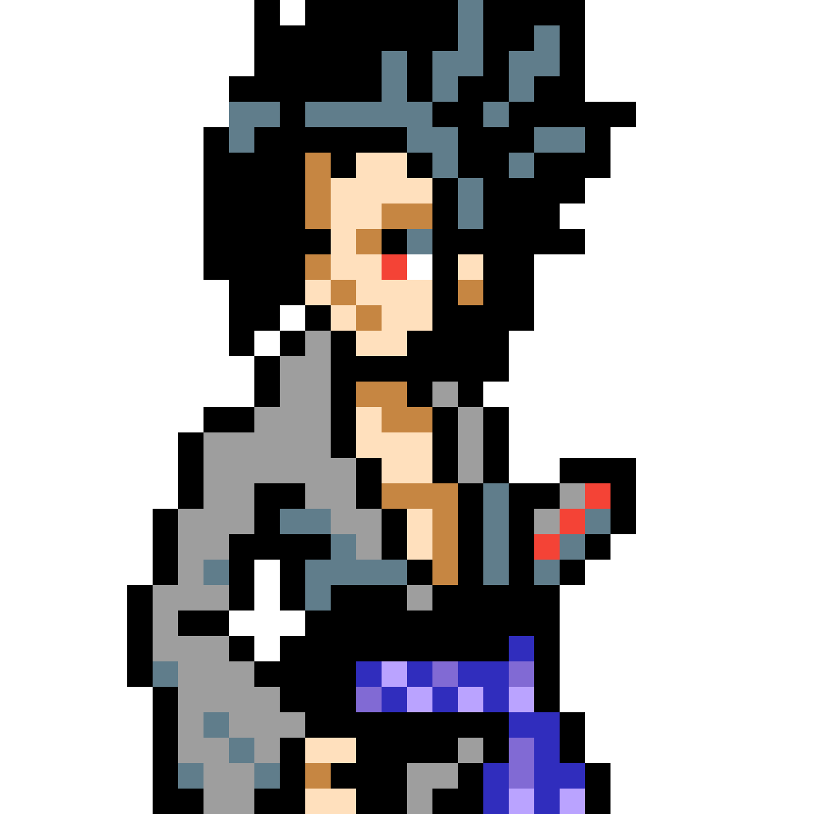 Pixilart - pixelated sasuke by kakashi07