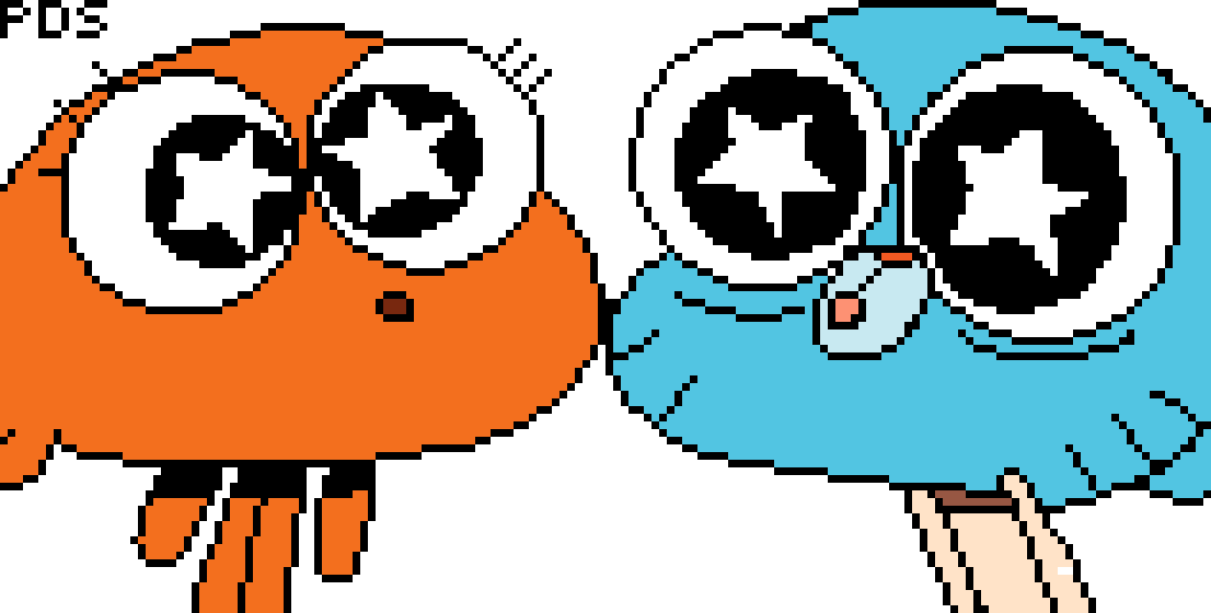 Pixilart - Gumball and Darwin - Pixel Art by PipocaDeSalto
