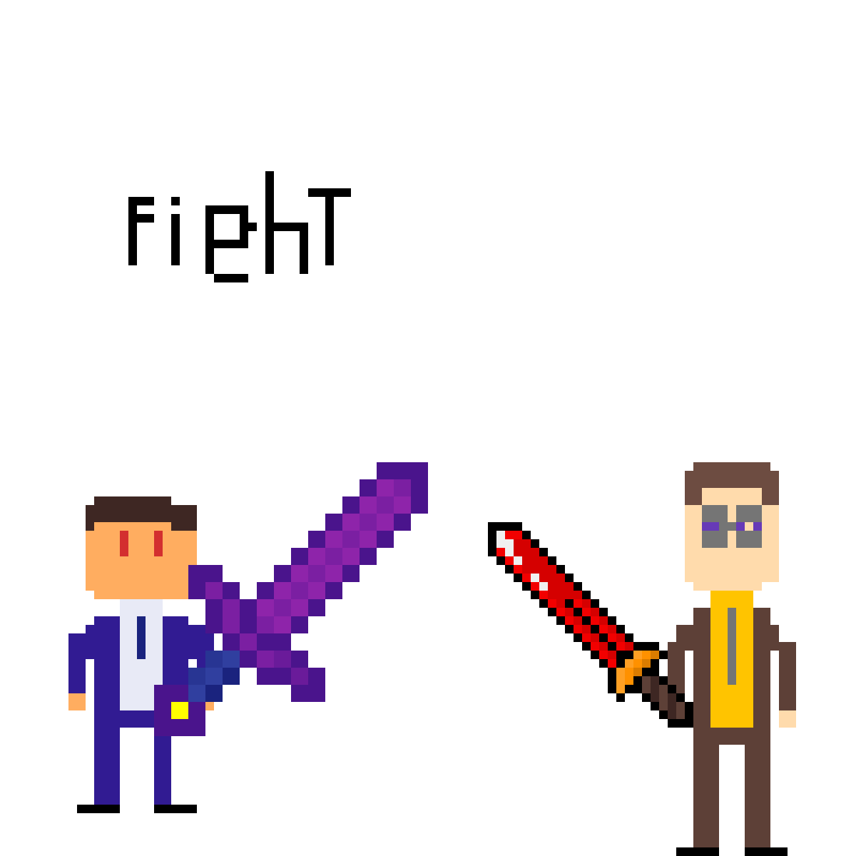 Pixilart - a cool fight by boss-man-gg-kid