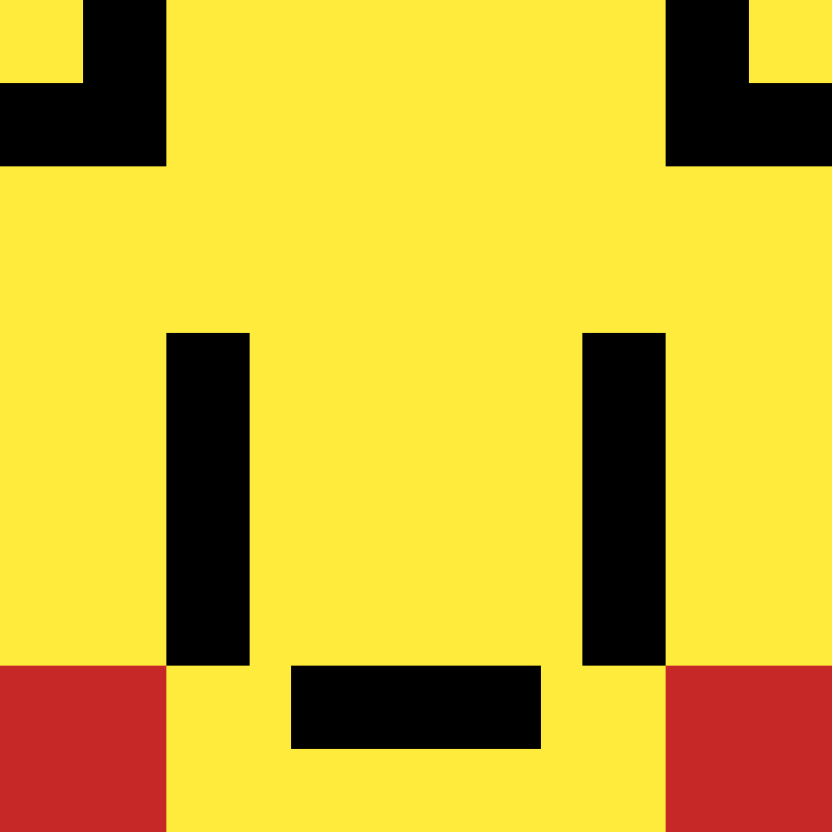 Pixilart - Pikachu Minecraft Face by DeadPoolDuckie