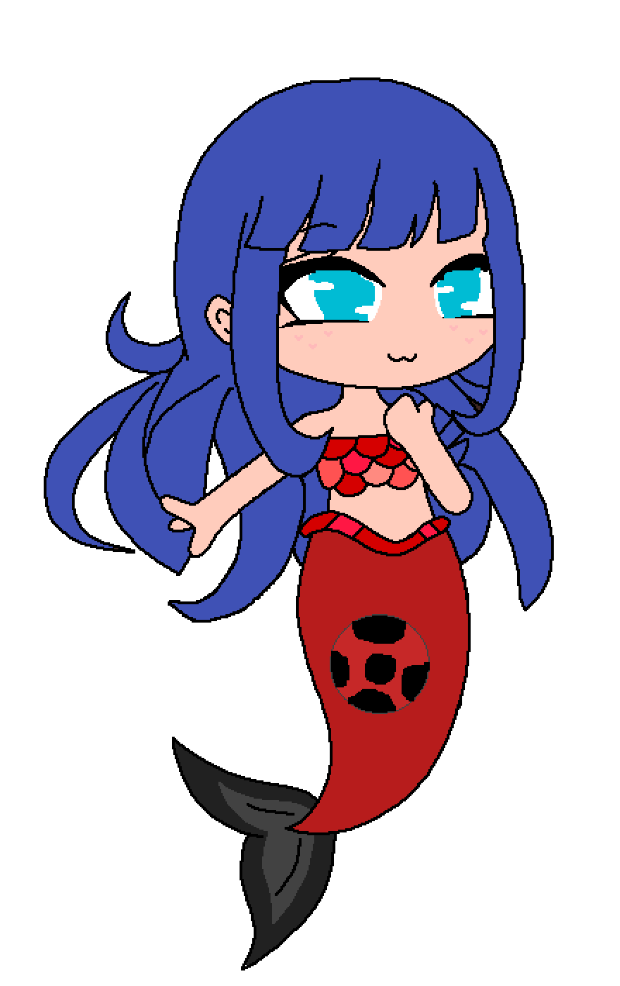 Pixilart - mermaid marinette by aphmau-wolfy