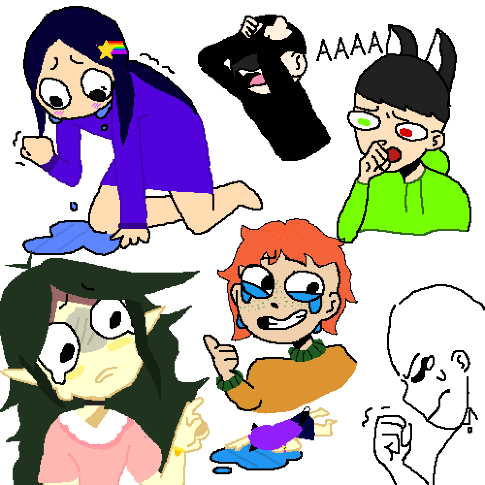 Pixilart - Crying Galaxy Girl by JadeDryad