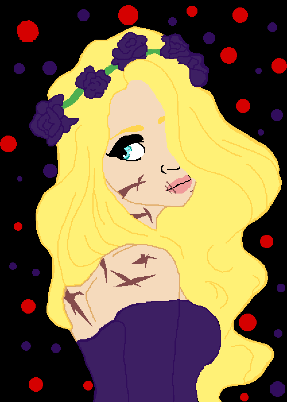 Editing Ebony w her scars - Free online pixel art drawing tool - Pixilart