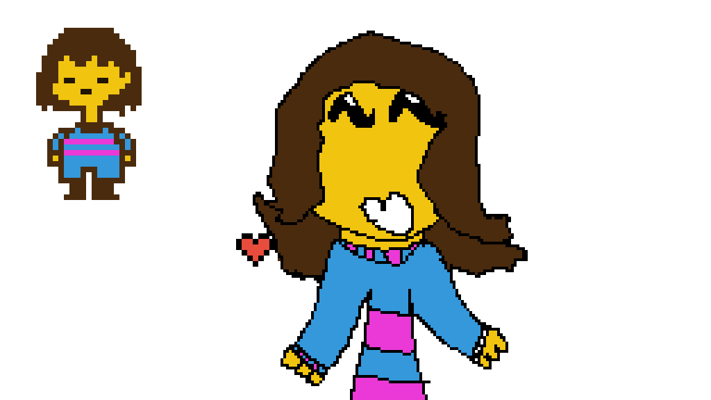 Editing at lest 12 year old frisk - Free online pixel art drawing tool ...