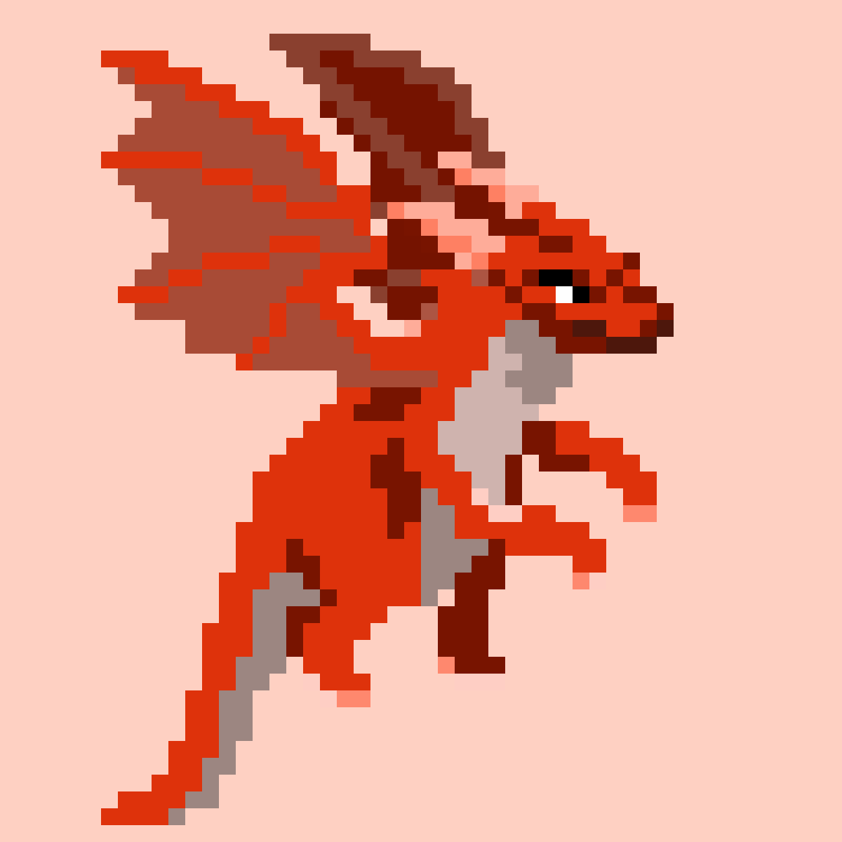 Pixilart - Dragon red by gameolution