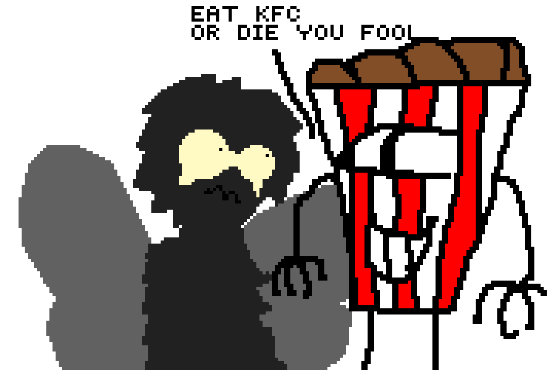 Editing EVIL KFC BUCKET! - Free online pixel art drawing tool - Pixilart