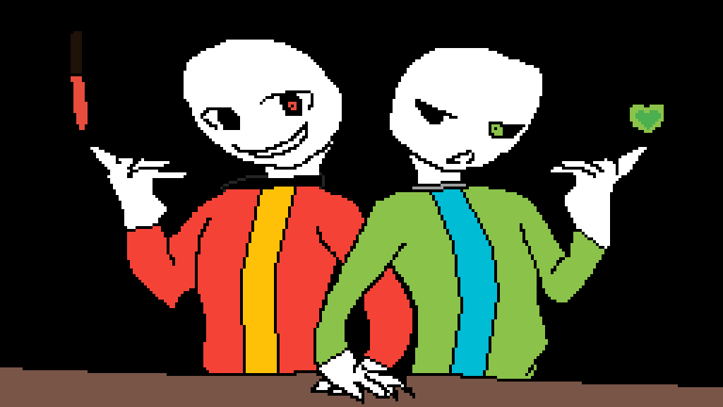 Editing Me and Undertale Sam - Free online pixel art drawing tool ...