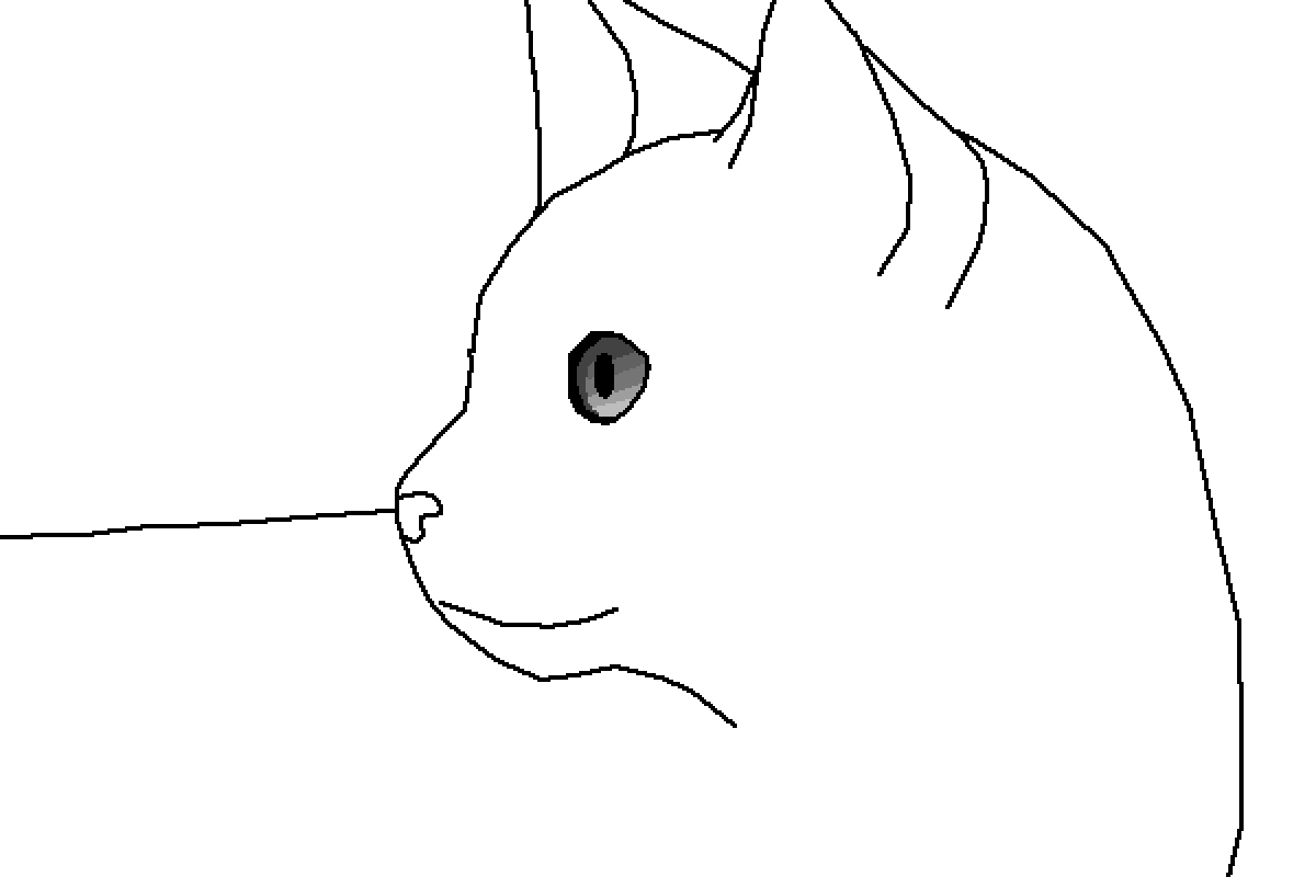 Editing Cat gazing into distance - Free online pixel art drawing tool ...