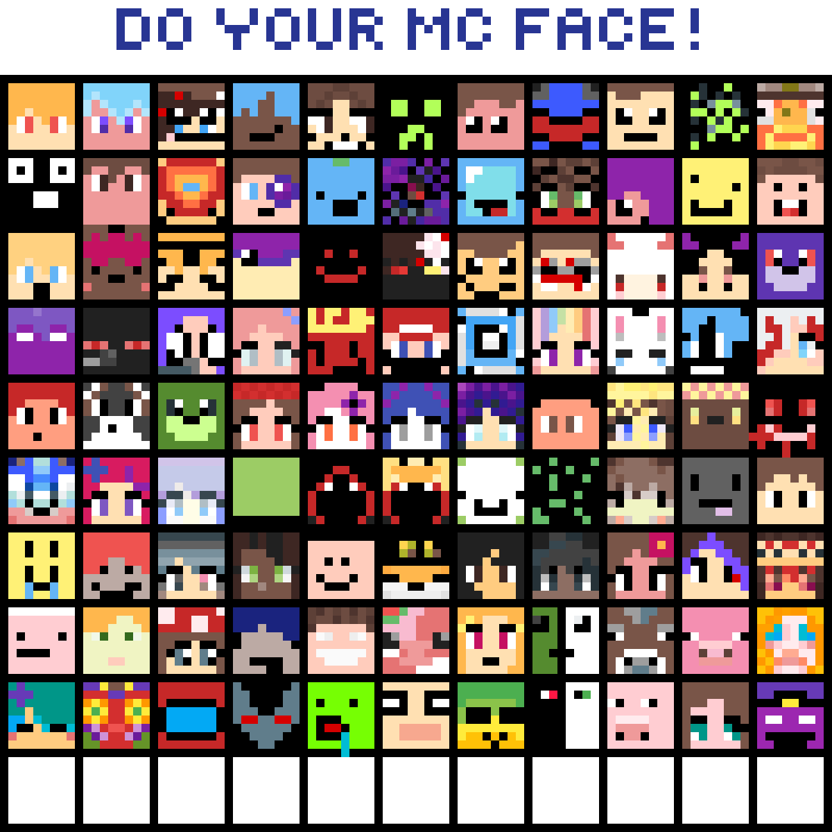 Pixilart - draw your mc face by ChrisGotPixeled