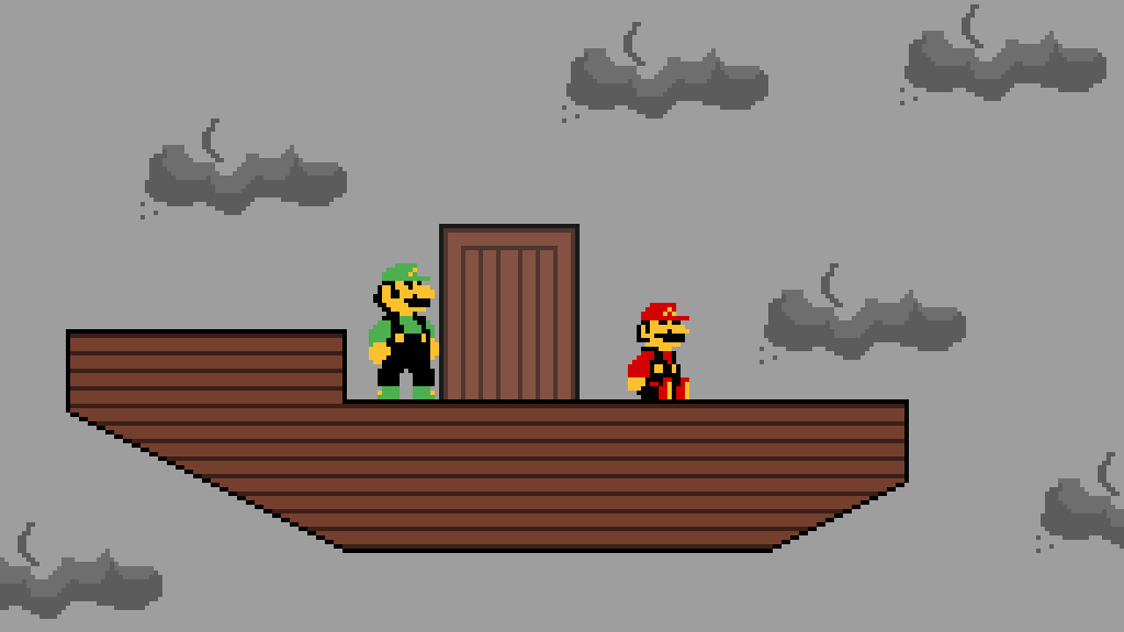 Pixilart - Mario on an airship by The-Mario-Guy