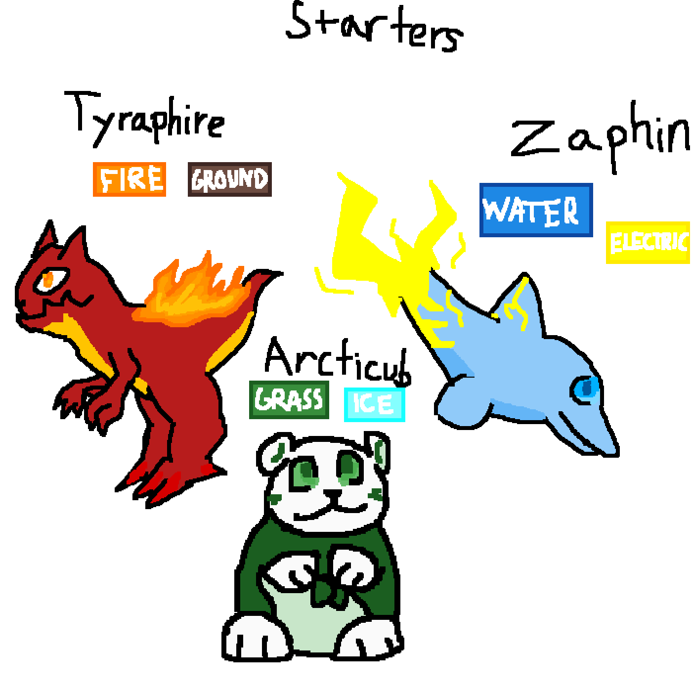 Pixilart - Fakemon 11 12 13 by TheMadTitan