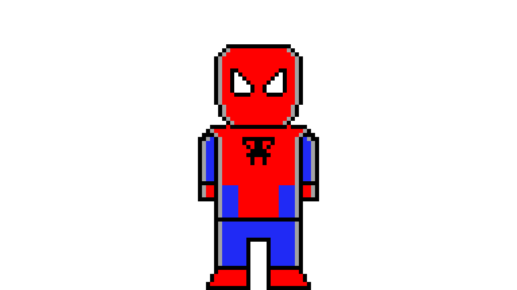 Editing SPIDER MAN - Free online pixel art drawing tool - Pixilart