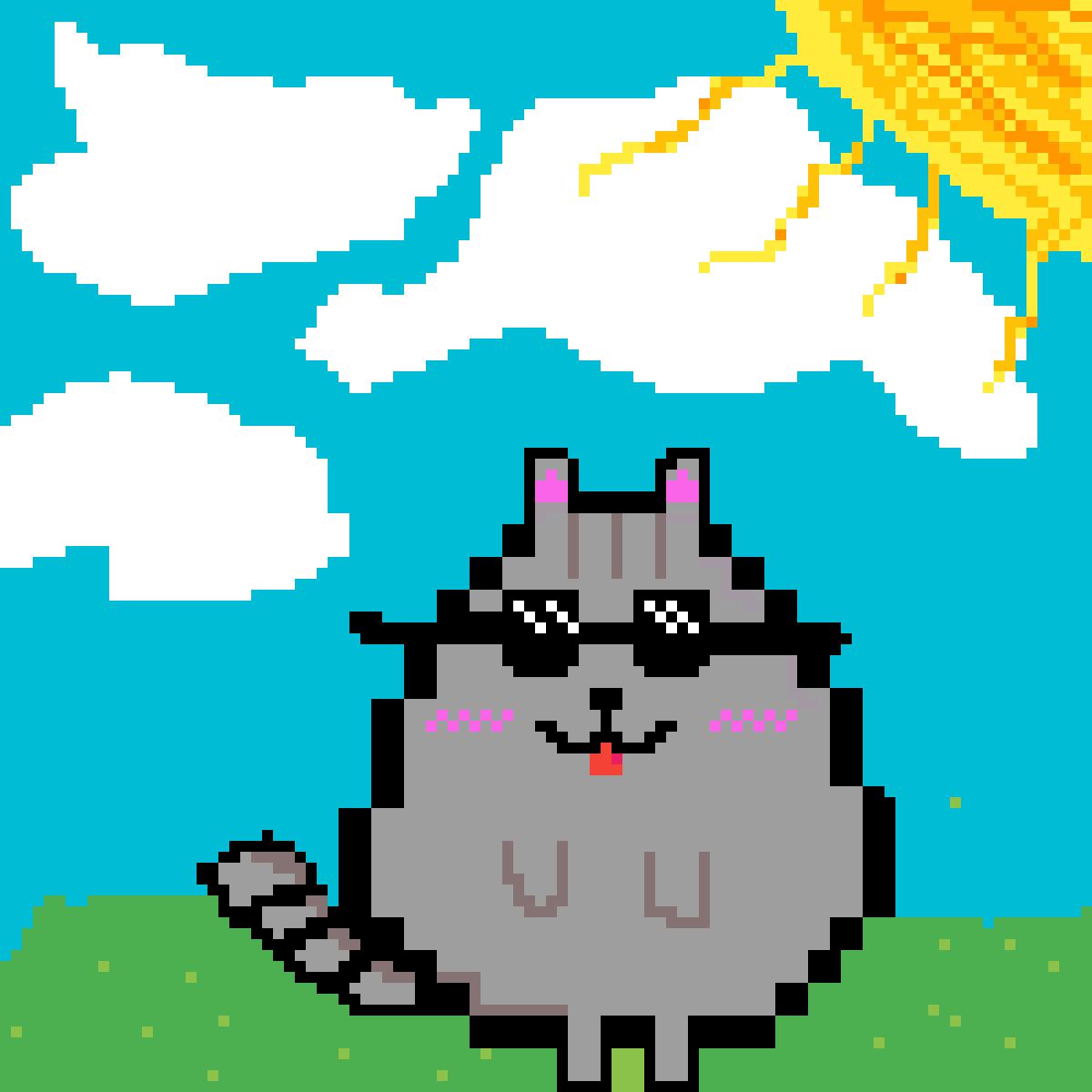 Pixilart - Pusheen Pixel Art by Anonymous