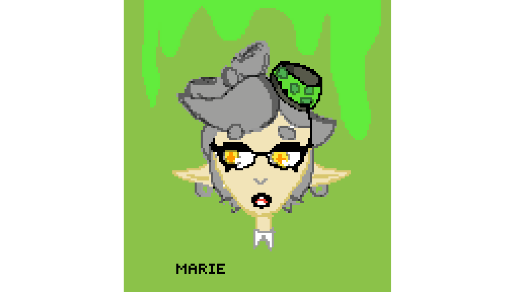 Pixilart - Marie Splatoon Head by that1whitechic