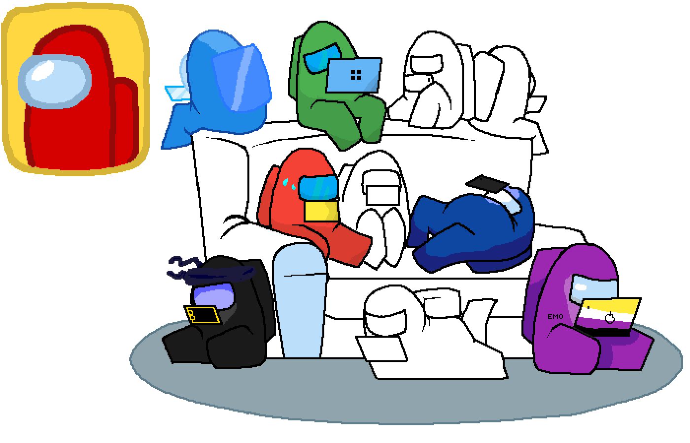 Editing among us - Free online pixel art drawing tool - Pixilart