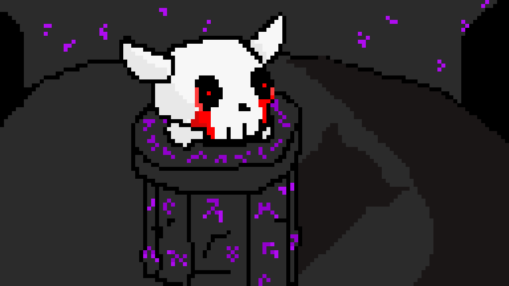 Pixilart - Cursed Skull, Satanic Room by Nerfed-Nachos
