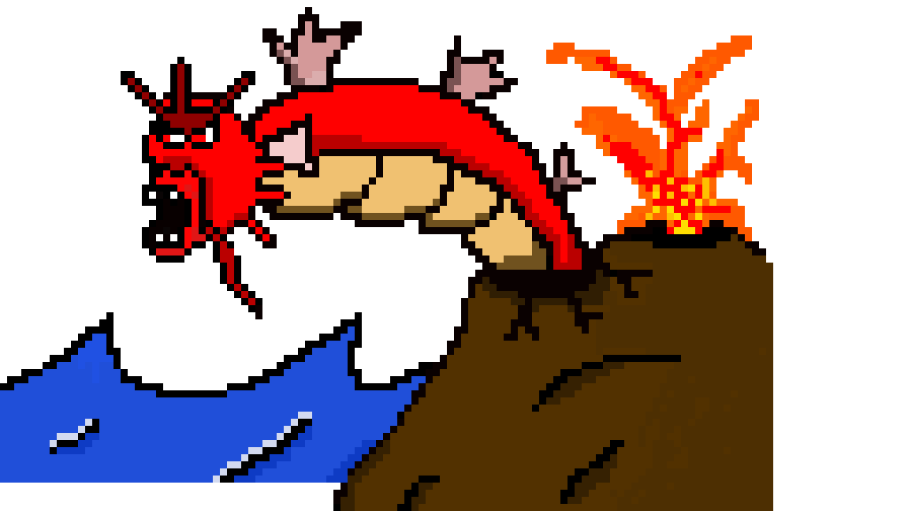 Editing gyarados - Free online pixel art drawing tool - Pixilart