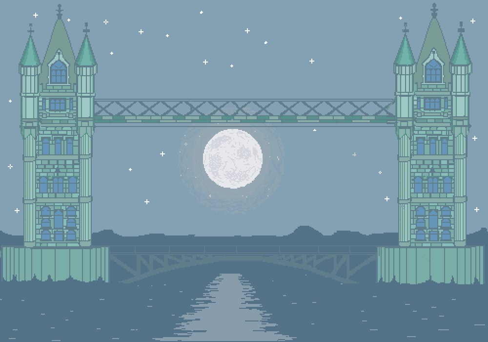 Pixilart - Post-apocalyptic london bridge by WereweaselW