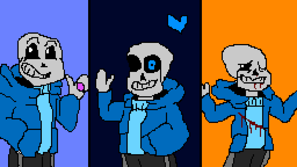 Pixilart - Meeting Sans,Fighting Sans,Killing Sans!!! by TacitYapper9